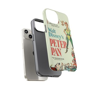 Vintage Peter Pan Poster Tough Phone Case, Classic Cartoon Phone Cover ...