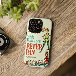 Vintage Peter Pan Poster Tough Phone Case, Classic Cartoon Phone Cover ...