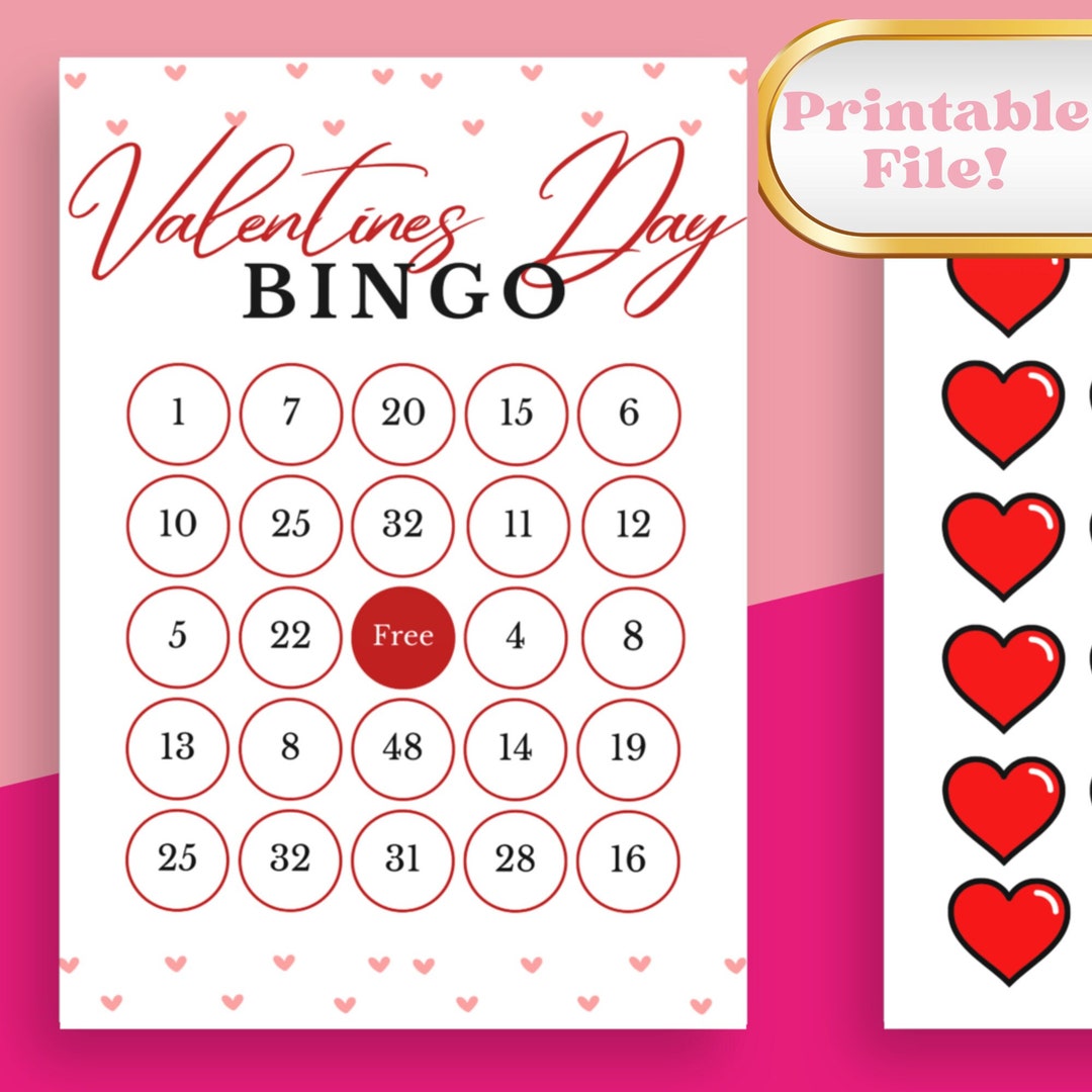 Valentines Day Bingo, Last Minute Valentine, Easy Fun Games, Cheap and ...