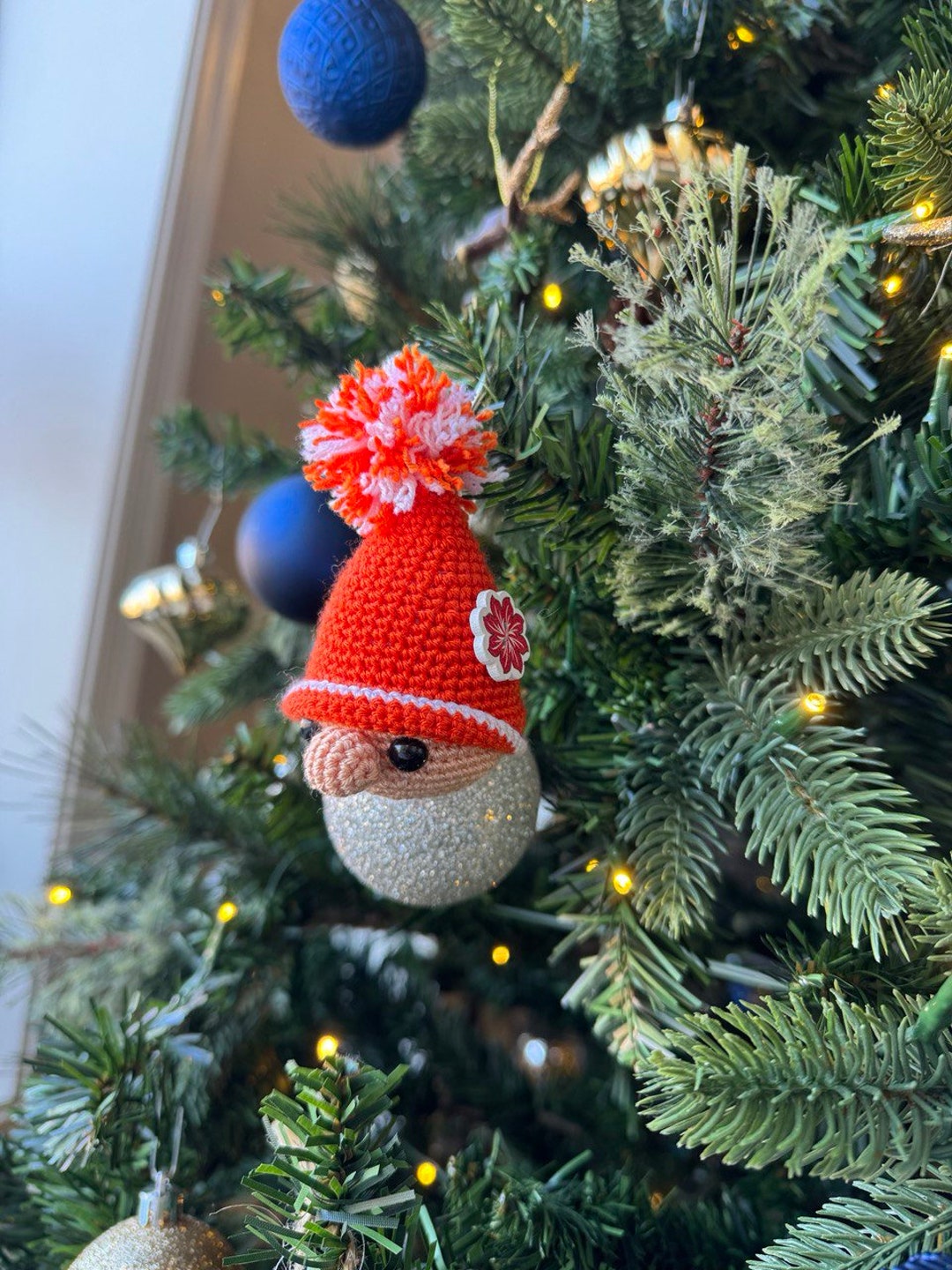Christmas Crochet Keychain, It's a Boy Gift, X-mas Gift, Oranage Boy ...