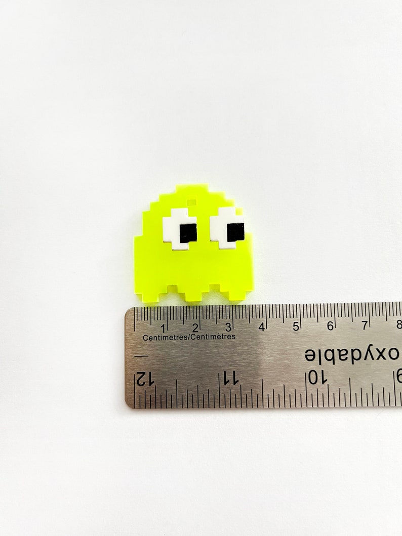 Personalized Pac-man Ghost Pet ID Tag in YELLOW COLOR Custom Handmade ...