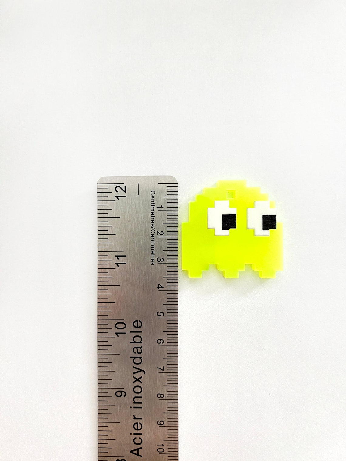 Personalized Pac-man Ghost Pet ID Tag in YELLOW COLOR Custom Handmade ...