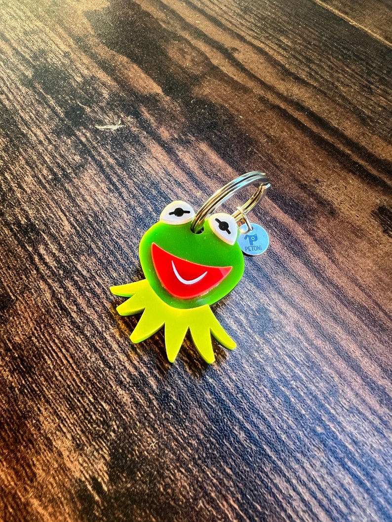 Personalized Kermit the Frog Pet ID Tag Custom Handmade Pet Charm the ...