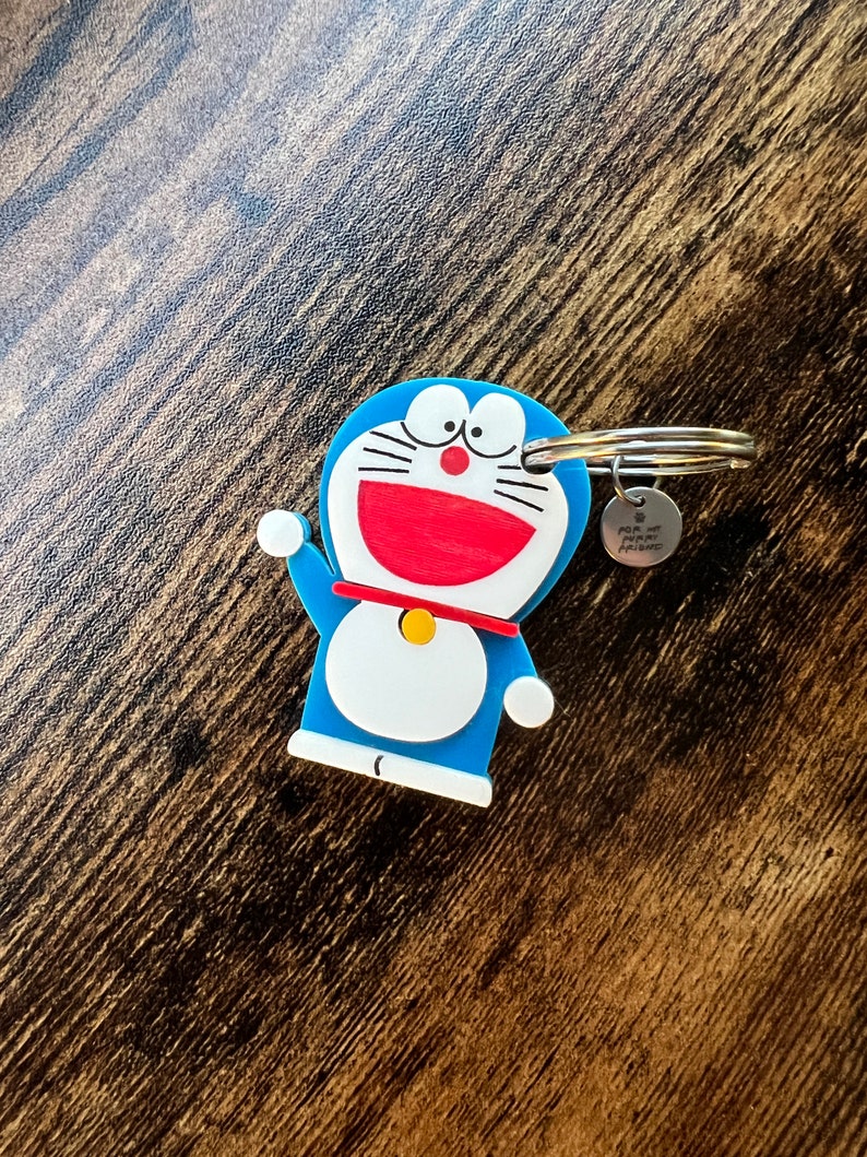 Personalized Doraemon Pet ID Tag Custom Handmade Pet Charm Robotic ...