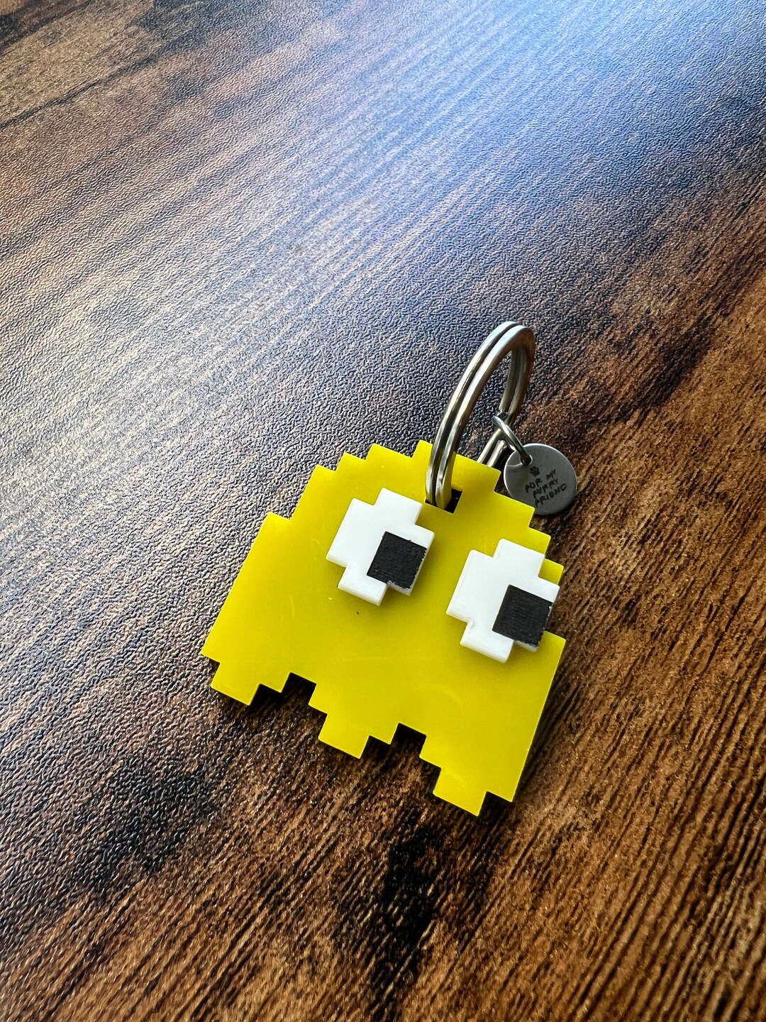 Personalized Pac-man Ghost Pet ID Tag in YELLOW COLOR Custom Handmade ...