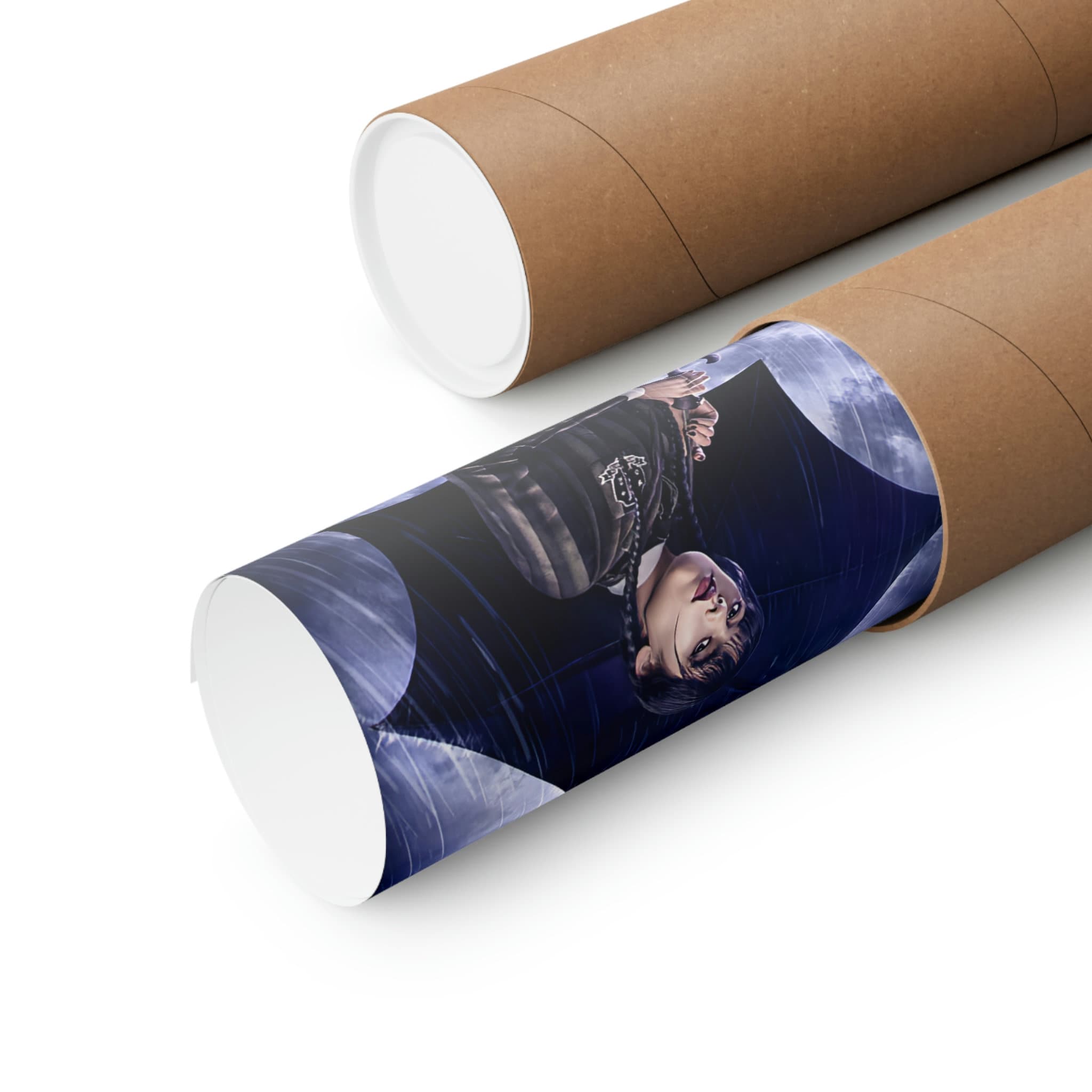 Wednesday Addams Holding An Umbrella Vertical Poster