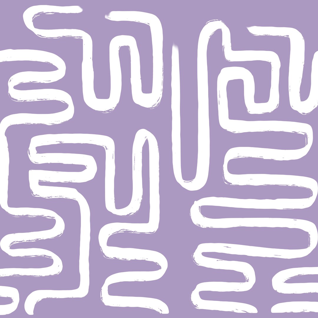 Abstract Purple Squiggle Digital Art Nursery Kitchen Bathroom - Etsy