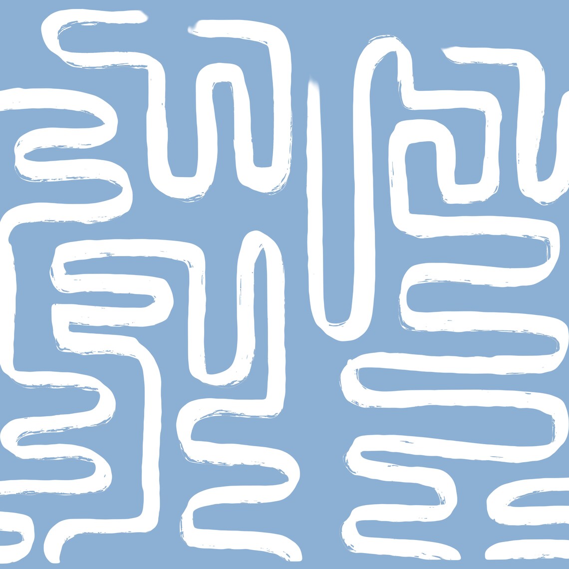 Abstract Blue Squiggle Digital Art Nursery Kitchen Bathroom - Etsy
