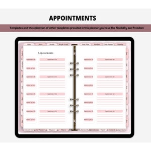 Digital Planner Undated Pink Mode - Etsy