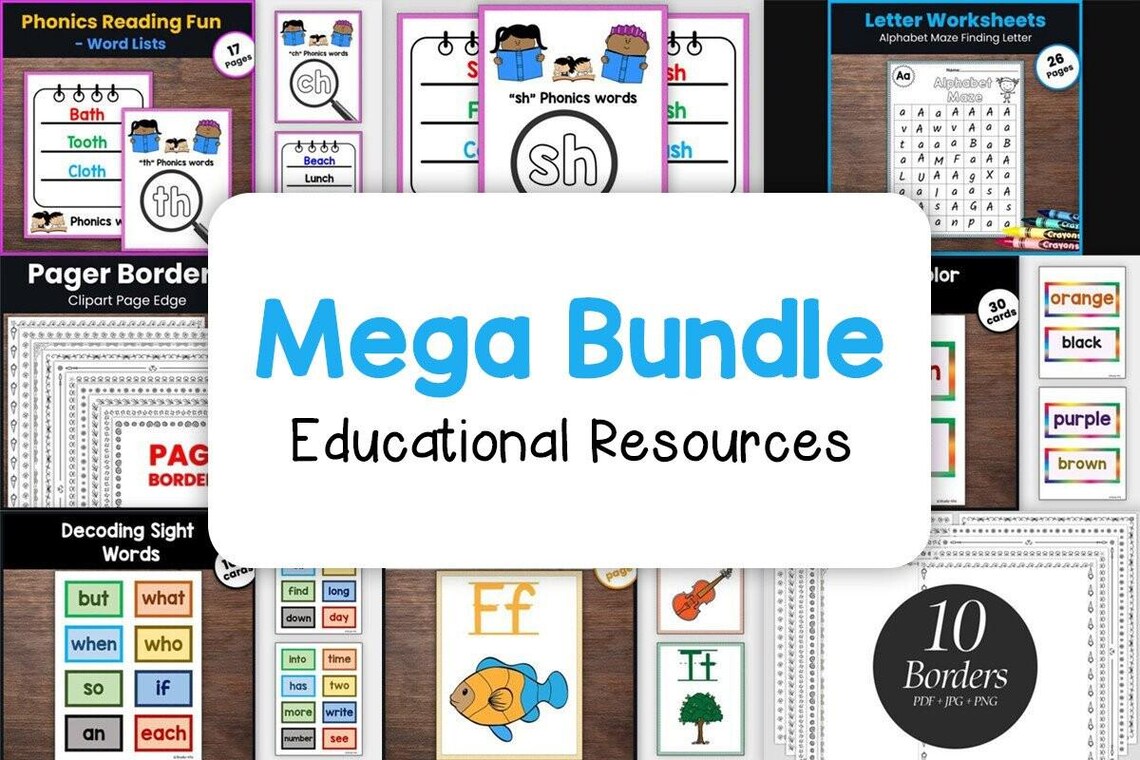 Kids Digital Products | Resell Vault | Educational Resources Mega ...