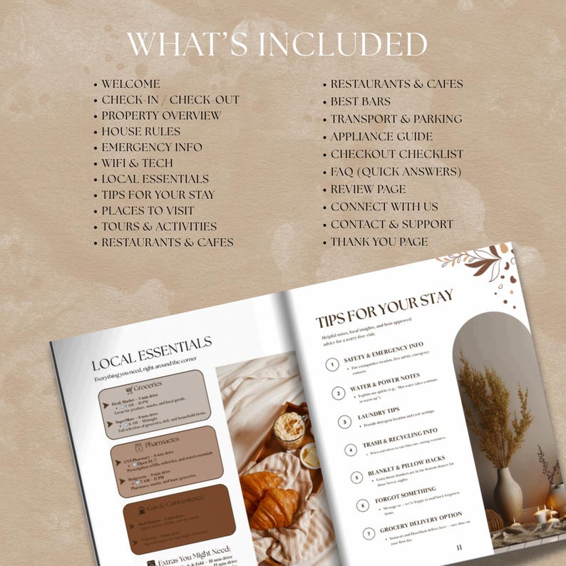 Airbnb Welcome Book Canva Template, Host Kit, Rental Guidebook (digital ...