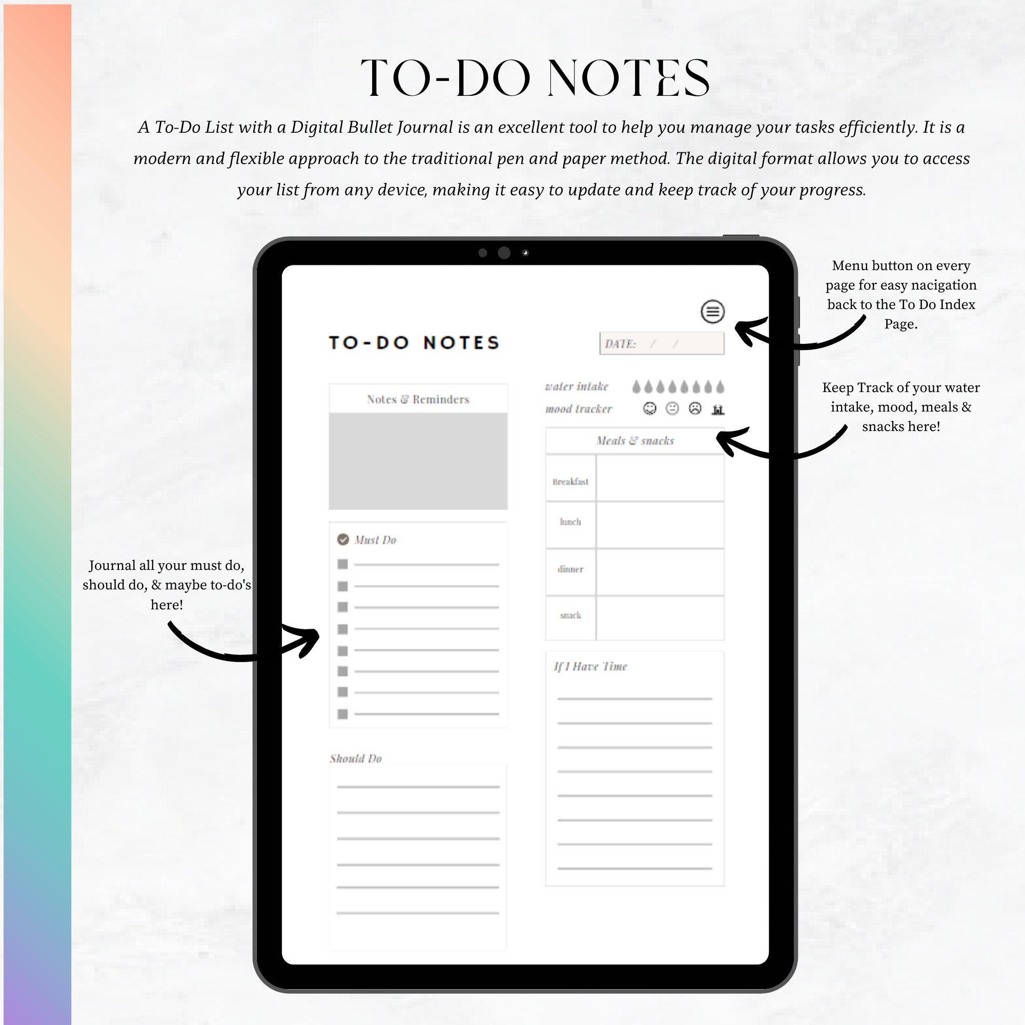 Goodnotes to Do List, Digital Bullet Journal, Good Notes Digital ...