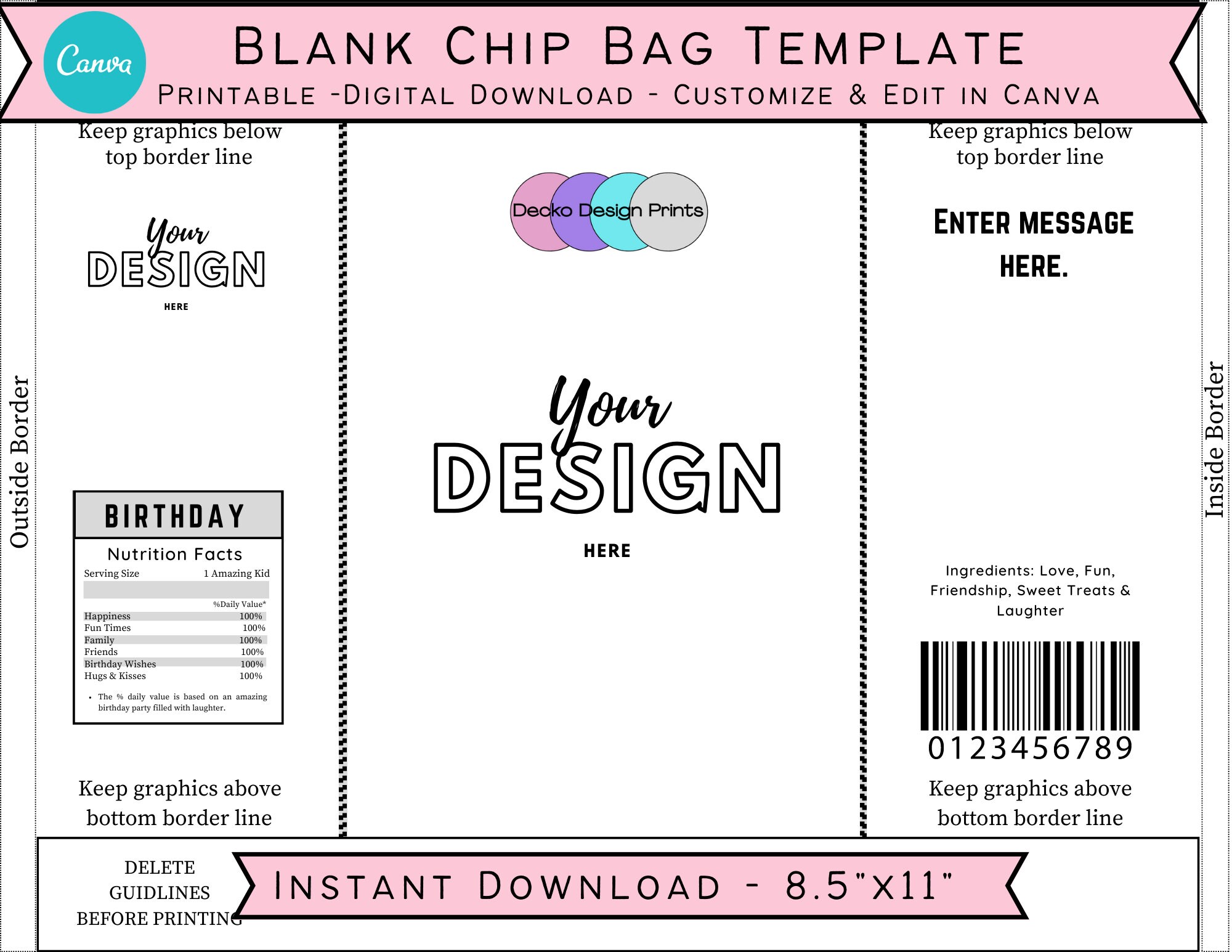 Chips Bag Template Singapore Lupon gov ph