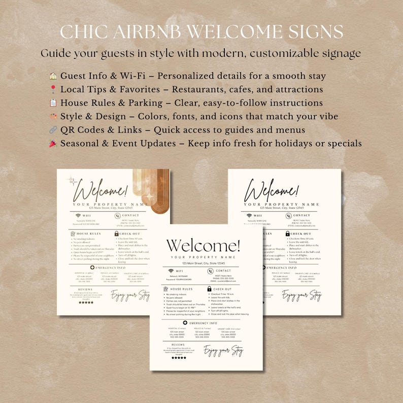 Airbnb Welcome Book Canva Template, Host Kit, Rental Guidebook (digital ...