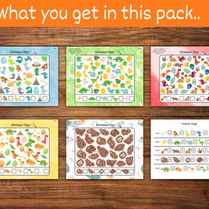 Dinosaur I Spy Activity Pages With Answers, Dinosaurs Printable ...