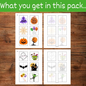 30 Printable Halloween Puzzles for Kids, Printable Toddler Activities ...