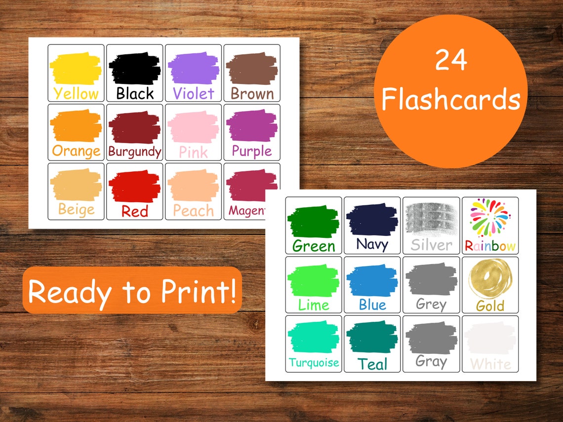 Vibrant Flashcards for Kids: 24 Digital Learning Cards, Homeschool ...