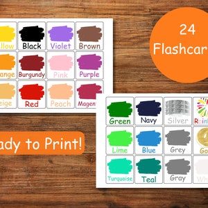 Vibrant Flashcards for Kids: 24 Digital Learning Cards, Homeschool ...