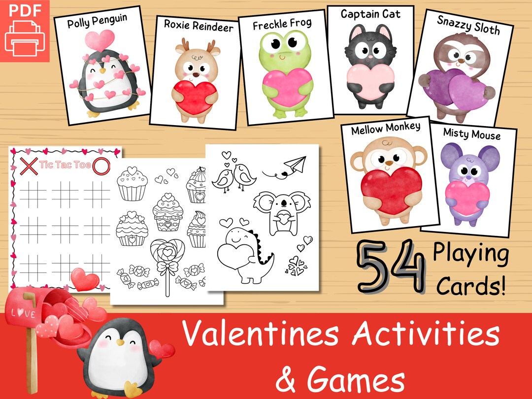 Printable Kids Valentines Games: Classroom Valentines Day Games ...