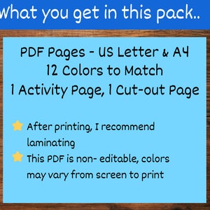 Monster Color Matching Activity for Toddlers, Busy Book Pages, Toddler ...