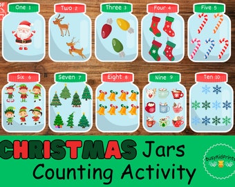 Christmas Counting Activity for Kids, Winter Activity Number Sorting ...