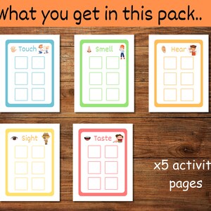 Interactive 5 Senses Sorting Activity, Toddler Busy Book Pages ...