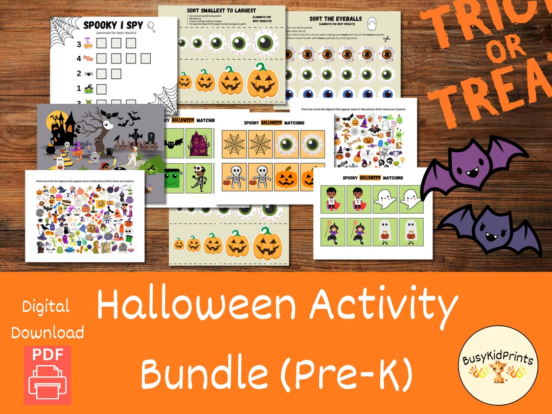 Spooktacular Fun for Your Little Ones Printable Halloween Games and ...