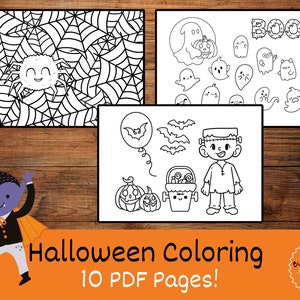 Printable Halloween Coloring Pages, Toddler Activities, Halloween Busy ...