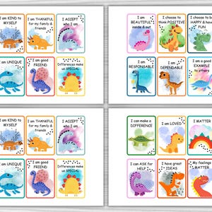 Motivating Printable Cards Dinosaur Theme Positivity Cards for Kids ...