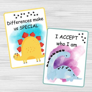 Motivating Printable Cards Dinosaur Theme Positivity Cards for Kids ...
