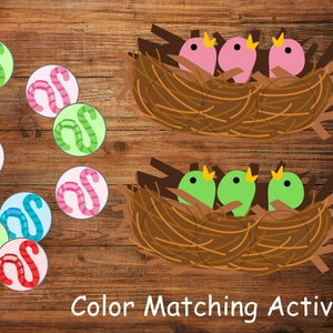 Color Matching Activity for Kids, Color Sorting Preschool Worksheet ...