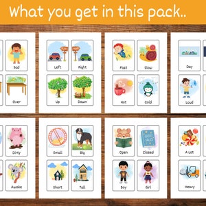 Playful Opposites Flashcards 42 Digital Cards for Kids: Homeschool ...