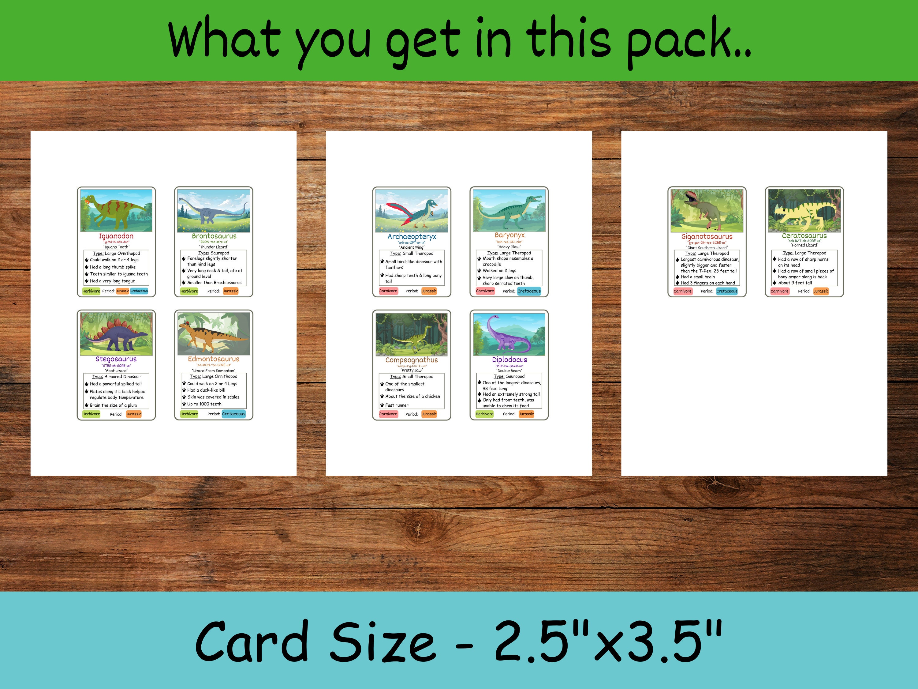 Dino-mite Learning Flashcards, Printable Fun Educational Game for Kids ...