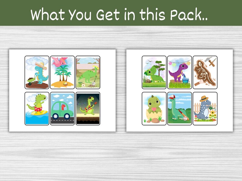 Dinosaur Matching Game, Preschool Printables, Memory Game, Toddler ...