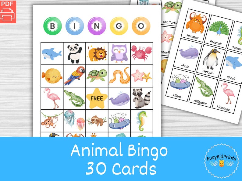 Printable BINGO Games for Kids, Toddler Activities, Printable Games for ...