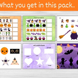 Halloween Busy Book Activities for Kids, Fall Activity Learning ...