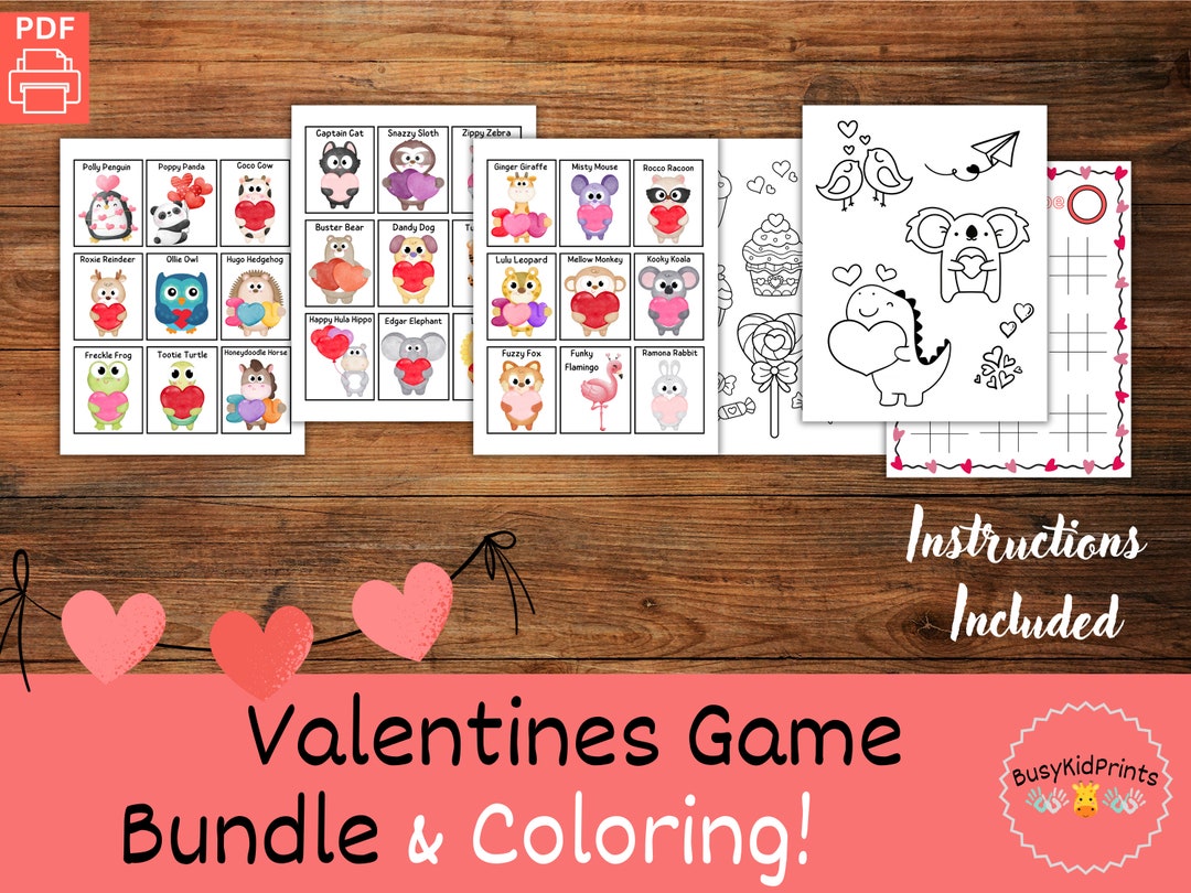 Printable Kids Valentines Games: Classroom Valentines Day Games ...