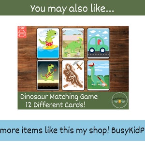 Printable Matching Game for Kids, 54 Animal Theme Memory Cards for ...
