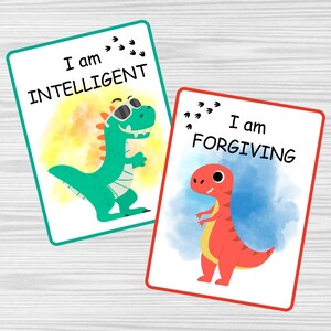 Motivating Printable Cards Dinosaur Theme Positivity Cards for Kids ...