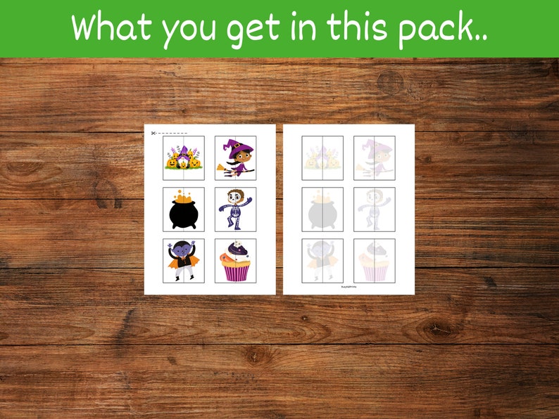 30 Printable Halloween Puzzles for Kids, Printable Toddler Activities ...