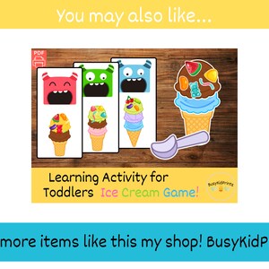 Monster Color Matching Activity for Toddlers, Busy Book Pages, Toddler ...