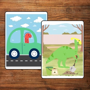 Dinosaur Matching Game, Preschool Printables, Memory Game, Toddler ...