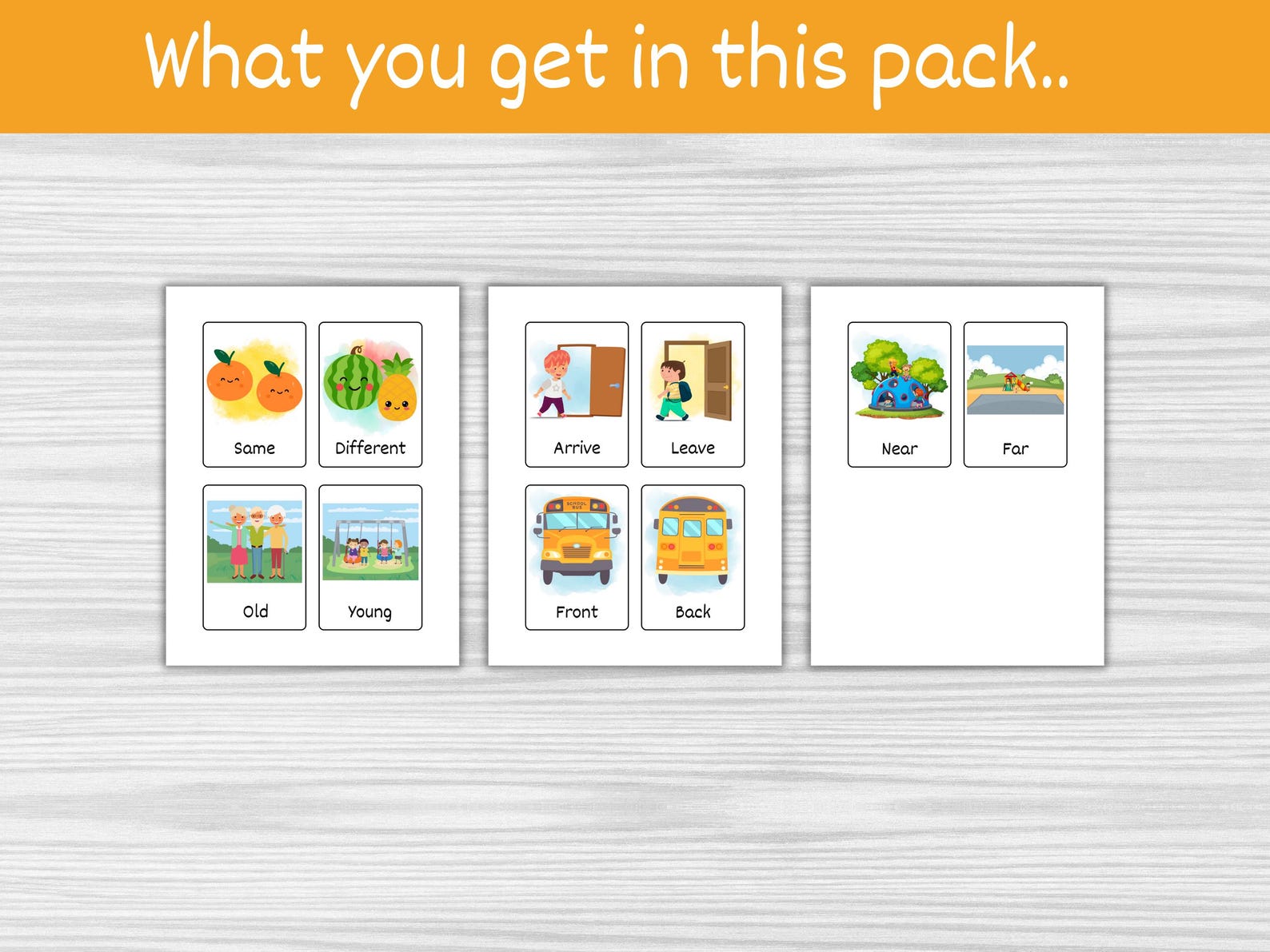 Playful Opposites Flashcards 42 Digital Cards for Kids: Homeschool ...
