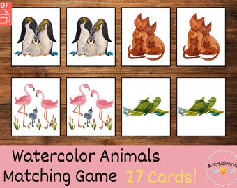 Printable Animal Cards Game - Etsy