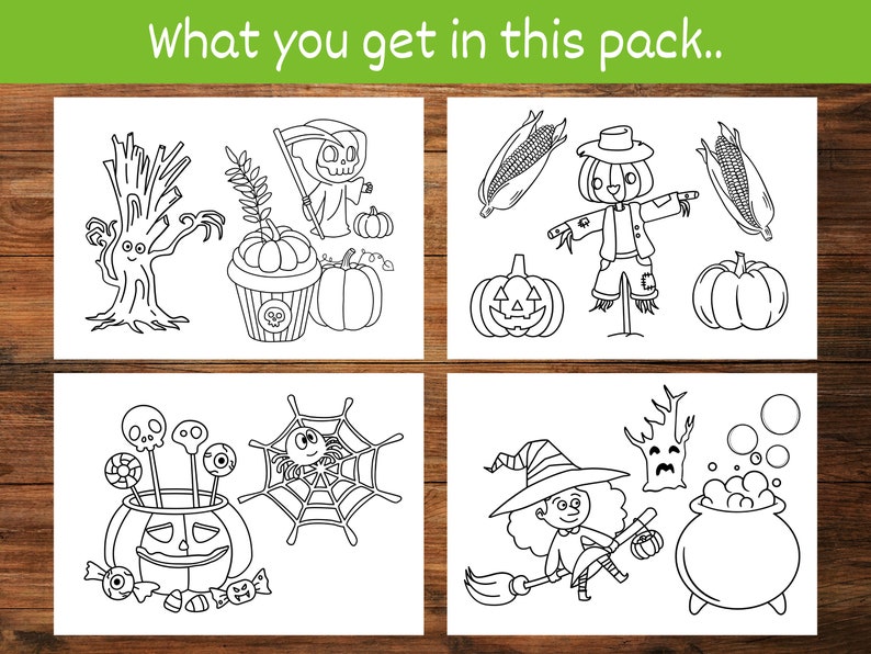 Printable Halloween Coloring Pages, Toddler Activities, Halloween Busy ...