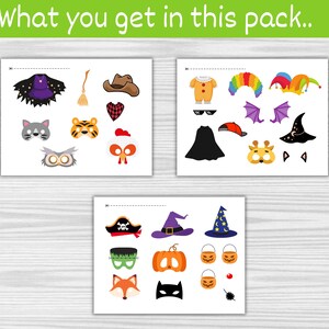 Matching Costumes Halloween Activity for Kids, Fall Activities for ...