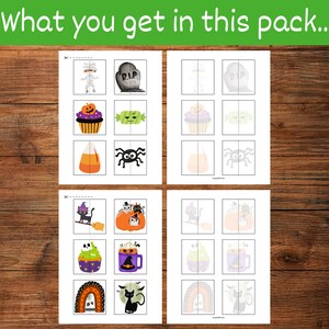 30 Printable Halloween Puzzles for Kids, Printable Toddler Activities ...