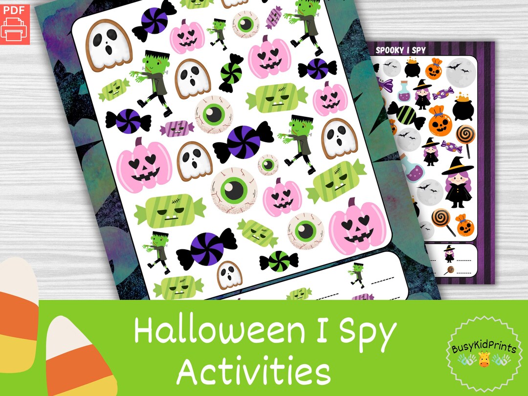 Spooky Halloween I Spy Game: Printable Kids Activities (PDF) - Etsy