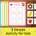 Interactive 5 Senses Sorting Activity, Toddler Busy Book Pages ...