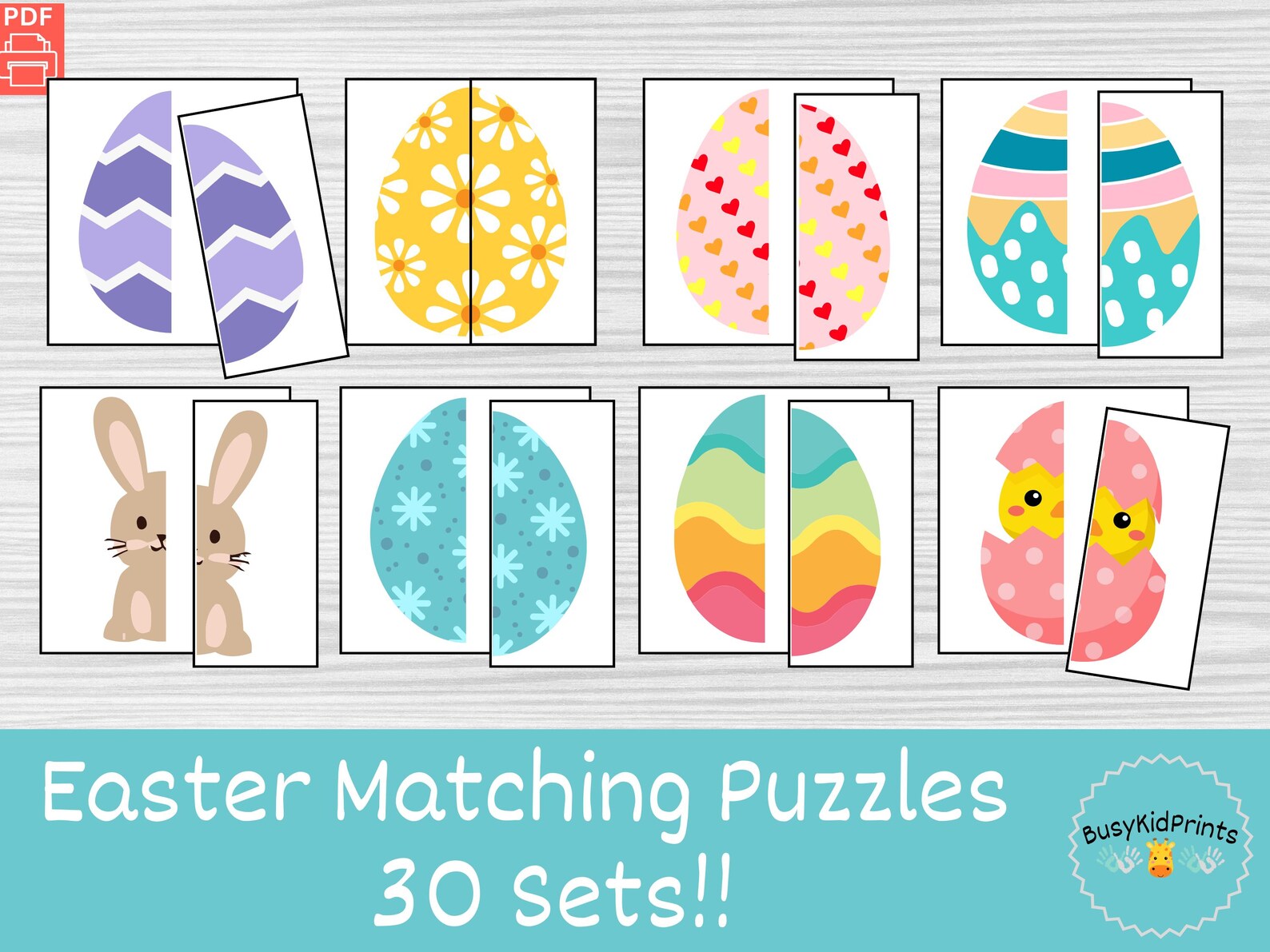30 Printable Easter Puzzles for Toddlers, Kids Easter Activities ...